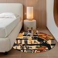 Area Rug 36in, Black African Female Floor Carpet Living Room Rug ...