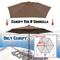 Amouage 8.2ft 6 Rib Brown Patio Umbrella Canopy, UV Protection ...
