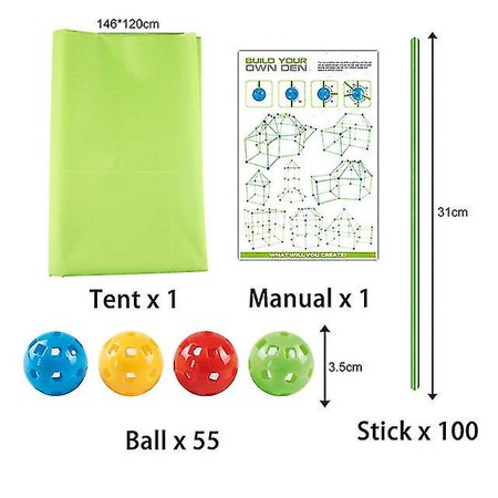 Kids Fort Building Blocks Kit Construction Castles Build Toy Tunnels T ...