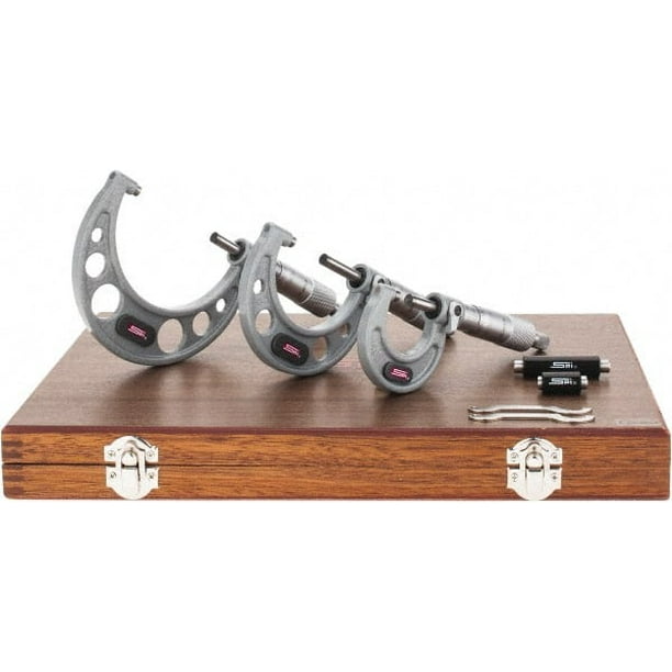 SPI 0 to 75mm Range, 3 Piece Mechanical Outside Micrometer Set 0.01mm ...