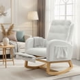 Sailvan Upholstered High Back Accent Rocking Chair with Footrest ...
