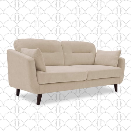 Elle Decor Chloe Upholstered Living Room Sofa, Tufted Fabric Couch, Mid ...