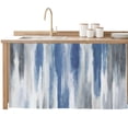 Blue Gray Cabinet Curtain 32"Wx55"L,Dustproof Pantry Door Curtain with ...