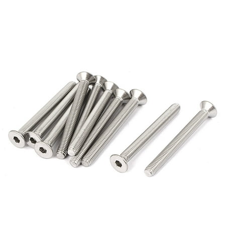 M4 x 40mm 304 Stainless Steel Hex Socket Countersunk Flat Head Screw Bolts 10pcs | Walmart Canada