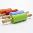 hongheyi Mini Silicone Non-stick Rolling Pin Wooden Handle Roller ... hongheyi Mini Silicone Non-stick Rolling Pin Wooden Handle Roller ...