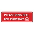 Standard Please Ring Bell for Assistance (Bell) Sign (Red) - Large ...