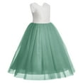 IBTOM CASTLE Flower Girl Dress Princess Sleeveless Floral Embroidered ...
