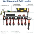 Garage Organizer Shelves: Wall Mounted Power Tool Storage Rack with 6 ...