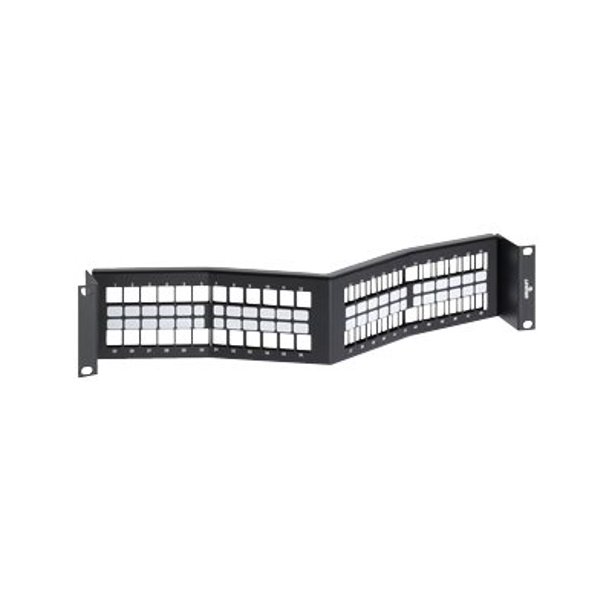 Leviton QuickPort Recessed Angled Patch Panel - Patch panel - black ...