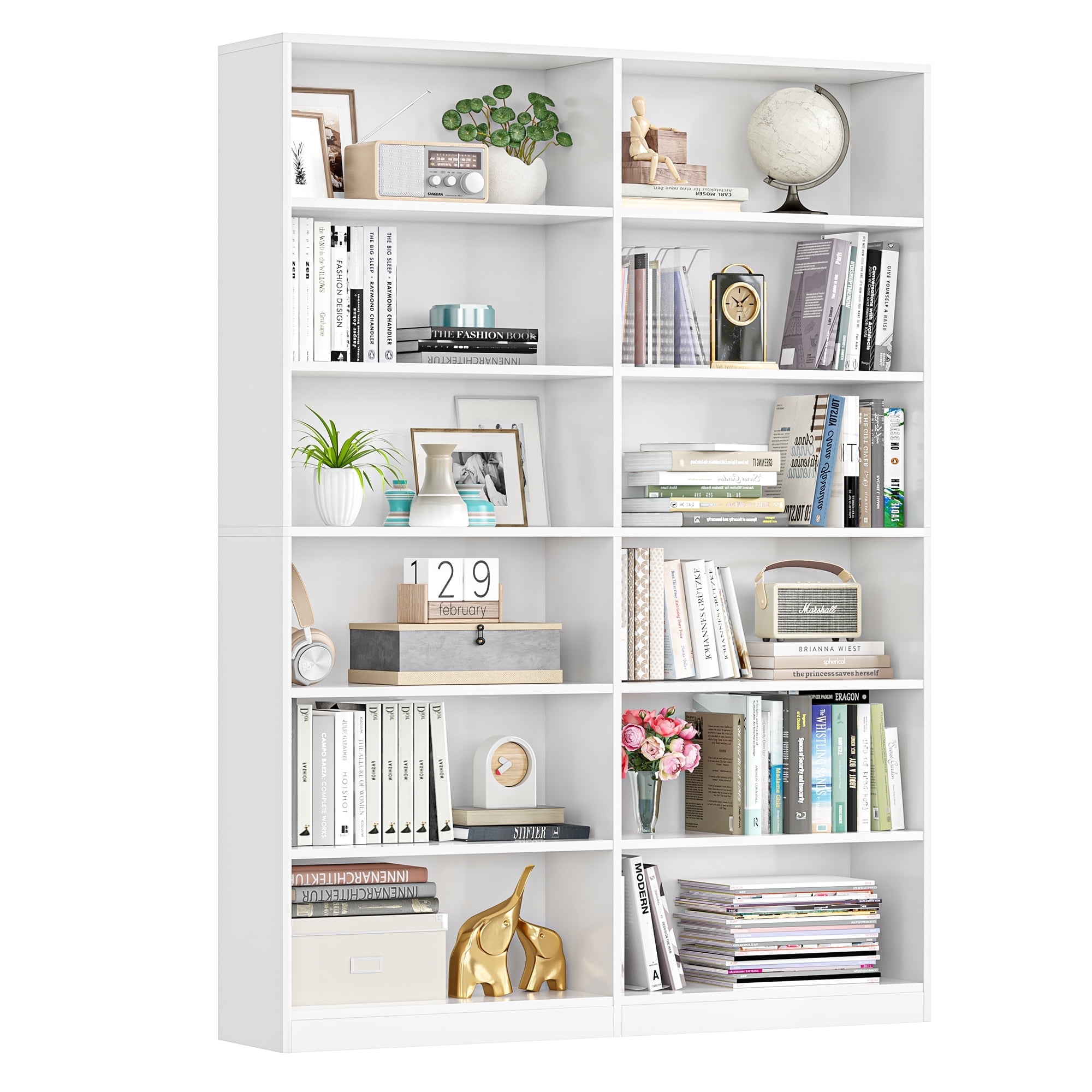 Click here for Homfa 74.3 Double Wide 6-Tier Bookcase  Extra Larg... prices