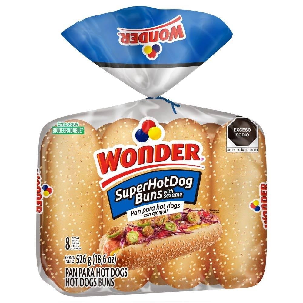 Pan para hot dog Wonder con ajonjolí 8 pzas | Walmart en línea
