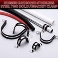 10 Pack 2" (50mm) Stainless Steel Two Hole U Bracket Clamp, Rubber ...