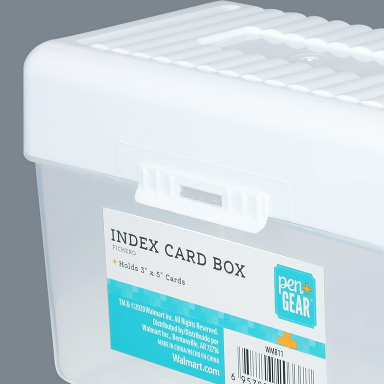 Plastic Index Card Box