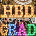 3FT Marquee Light Up Letters, Color Changing LED Lighted Mosaic Letters ...