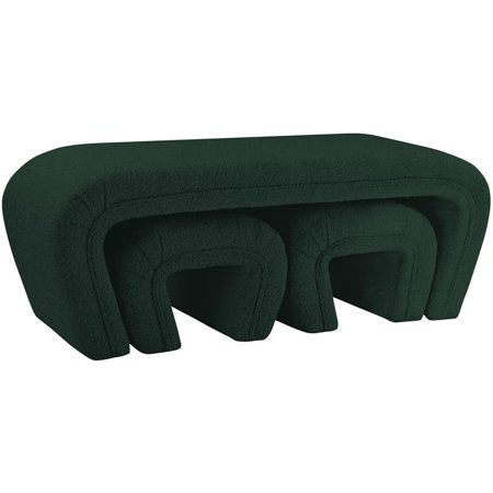 Odelia Green Boucle Fabric Bench | Walmart Canada