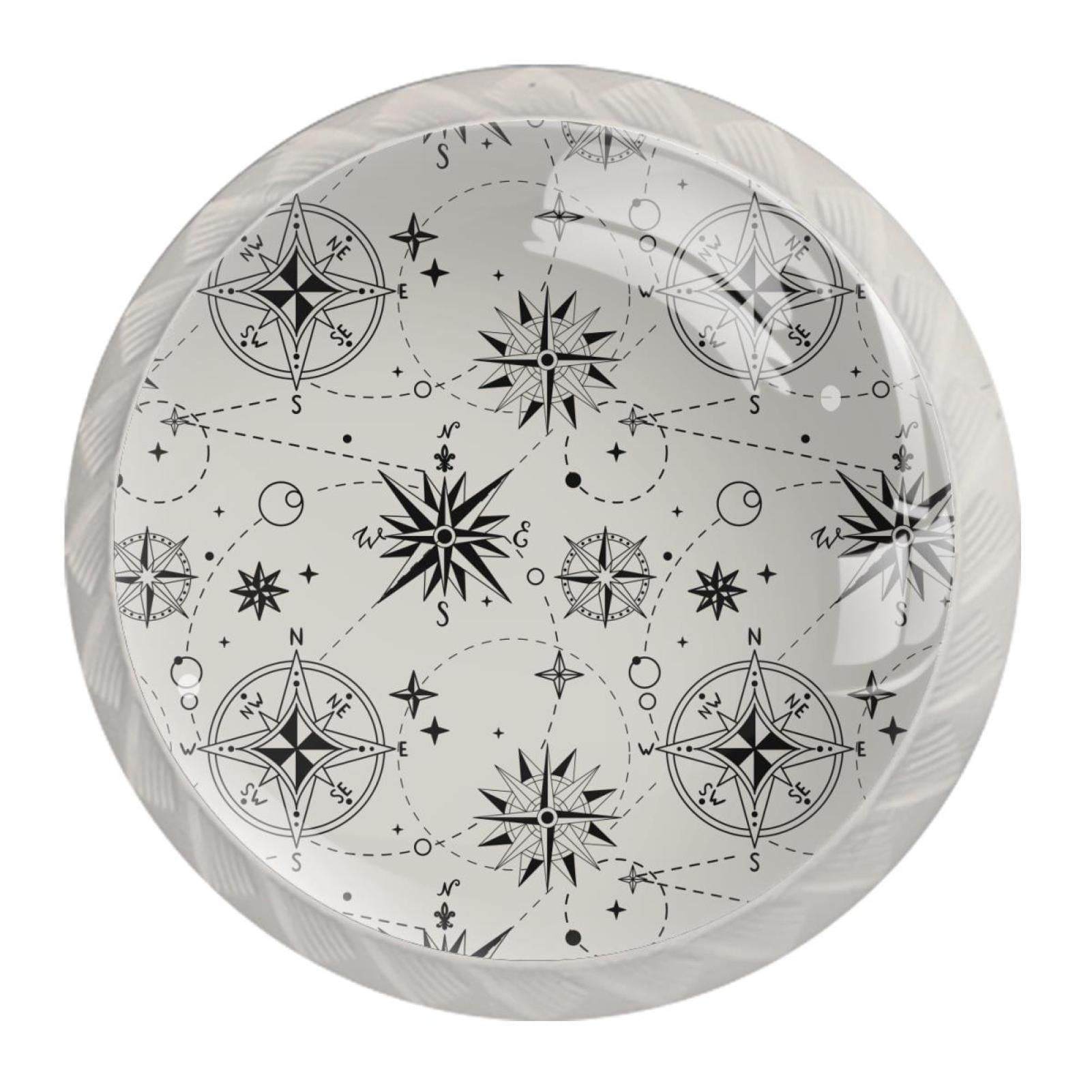 4 Pcs Compass Wind Rose Knobs for Kitchen Cabinet Cupboard Dresser ...