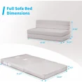 Mjkone Folding Futon Sofa Bed,Full Size Convertible Couch Sleeper,Fold ...