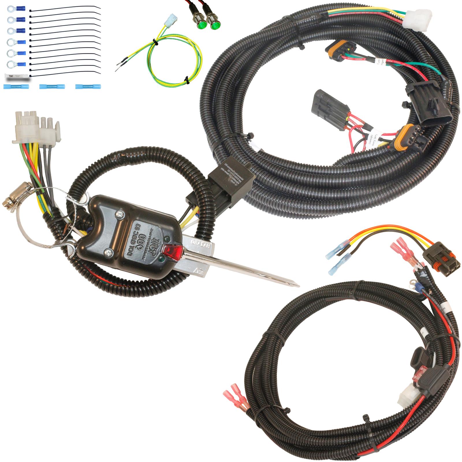 MCSADVENTURES Plug and Play turn kit with hazard (14+ RZR) Black Lever ...