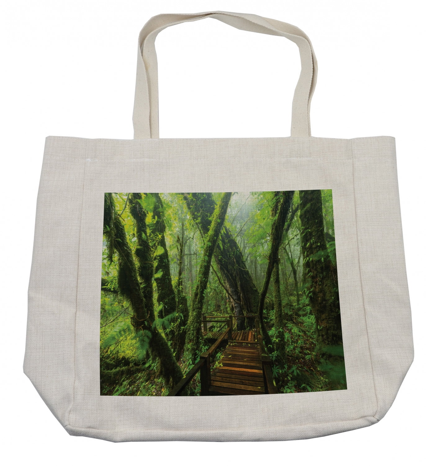 Forest Shopping Bag, Entrance to Deep Dark Evergreen Jungle Surreal ...