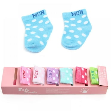 Pink Newborn Baby Socks By Nurses Choice - Includes 6 Pairs of Pink ...
