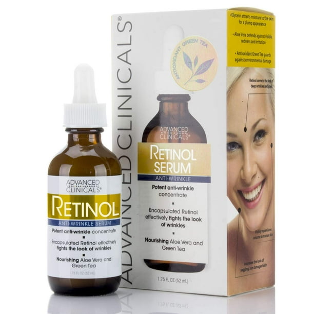 Advanced Clinicals Anti-Wrinkle Retinol Serum for Face. Anti-Aging ...