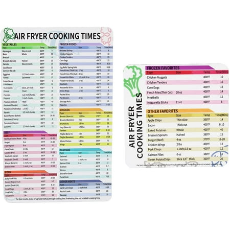Fryer Cooking Times Chart, Air Fryer Cook Times Air Fryer Magnetic ...