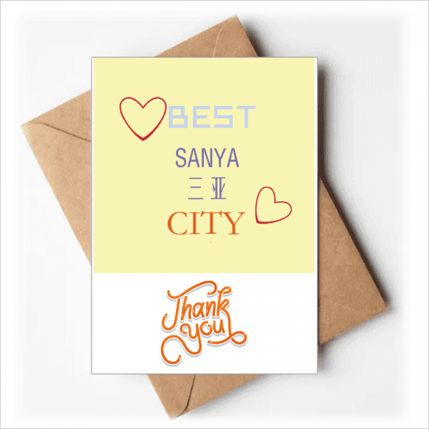 Símbolos del distrito de Sanya tavir Nota en blanco del sobre de la ...