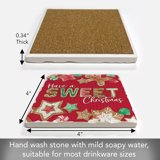 Thirstystone "Sweet Christmas" Single Tumbled Tile Stone Coaster ...