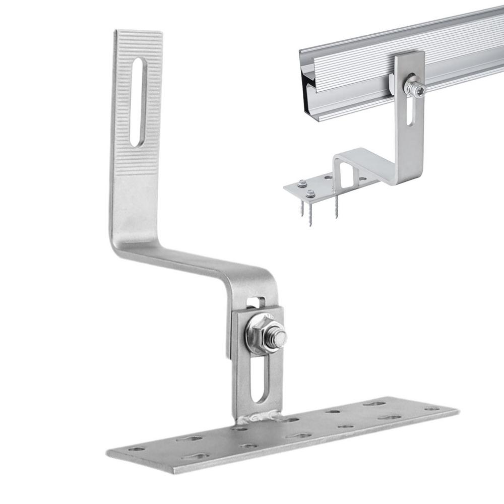 AIXING Solar Panel Mounting Brackets Adjustable Upright 90 Degree Roof ...