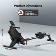 MERACH Magnetic Rowing Machine 16 Levels Resistance Quiet Rower with ...