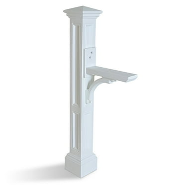 Mayne Newport Plus Single Arm Mail Post - Black - 25in L x 8in W x 56 ...