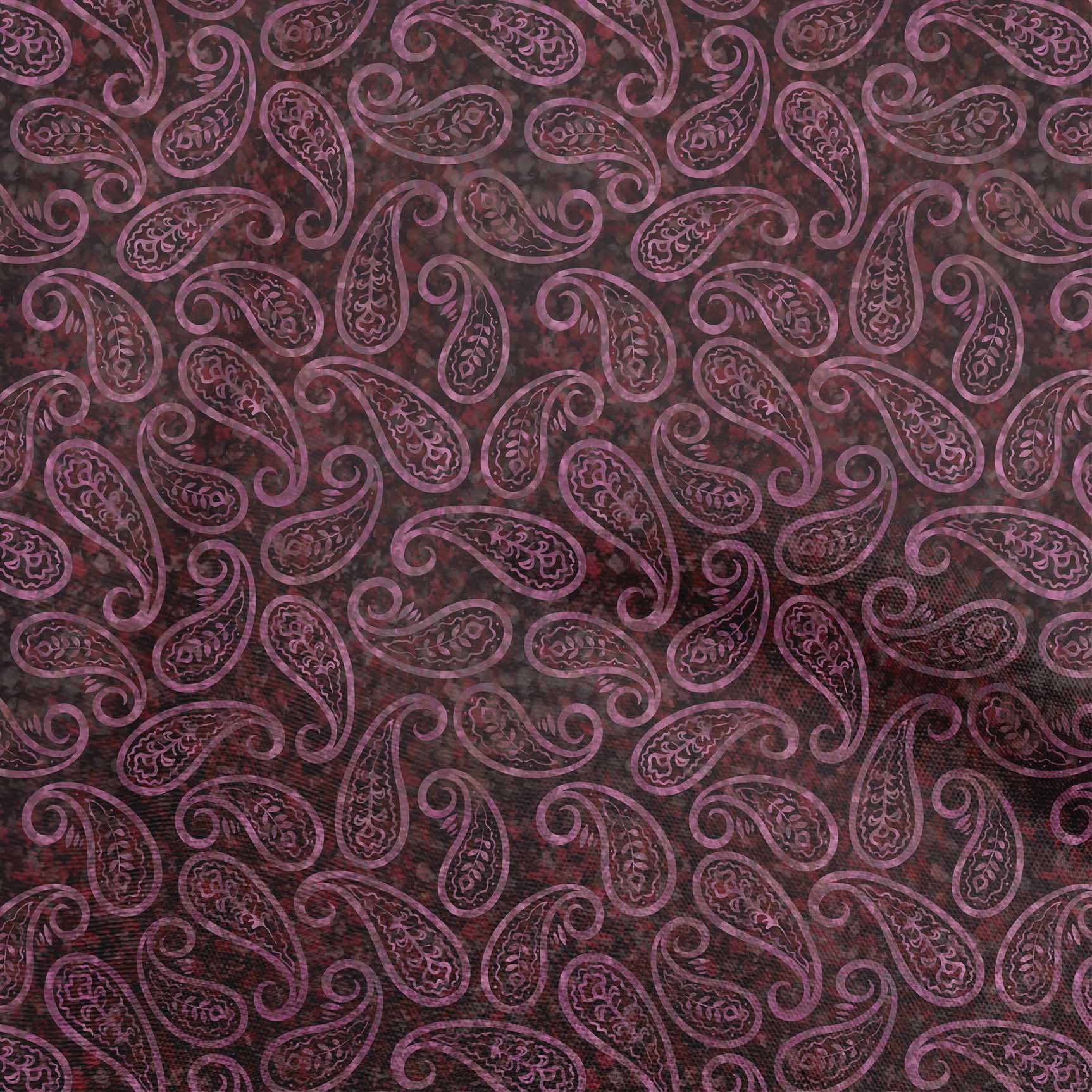 oneOone Viscose Jersey Maroon Fabric Paisleys Quilting Supplies Print ...