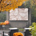 Clay Fronds Waterproof Outdoor TV Cover, Terracotta Sand Leaf Plant ...