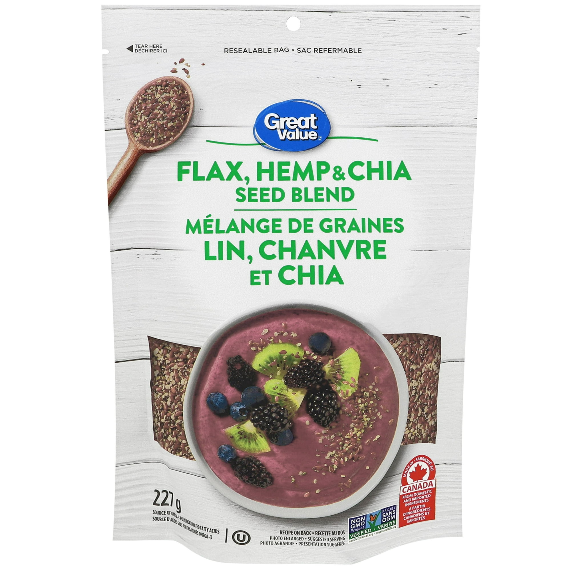 Click here for Great Value Flax  Hemp & Chia Seed Blend 227g prices