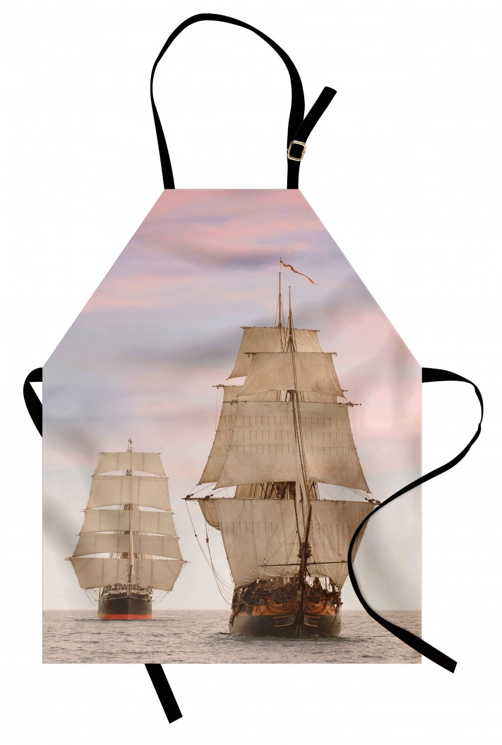 Ocean Apron Sailboat Gaff Top Sail Tall Wooden Sailing Ships Waves ...