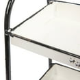 Creative Co-Op Heavily Distressed White 3-Tier Metal Tray with Black ...