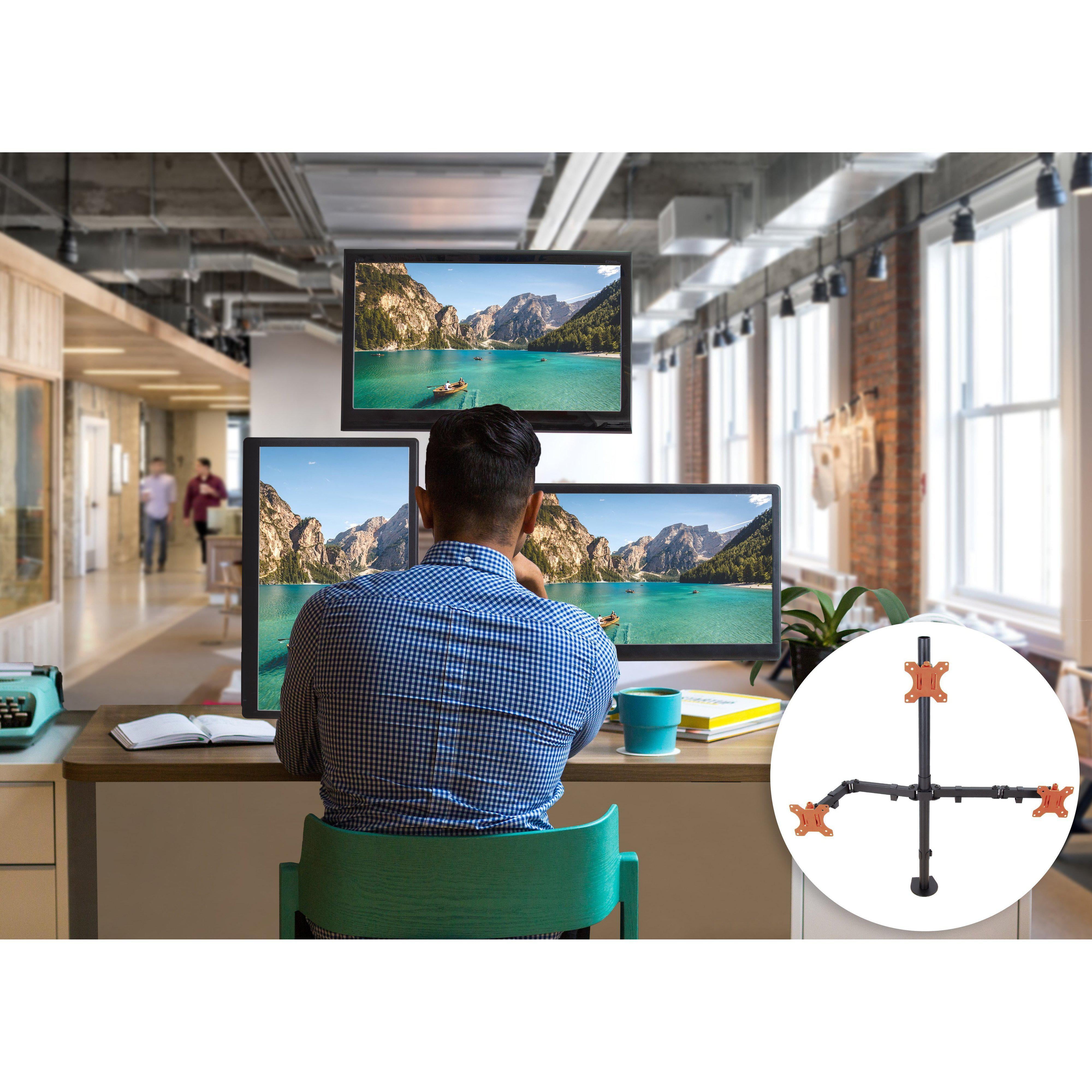 Stand Steady Triple Monitor Mount| Clamp-On Height Nepal | Ubuy