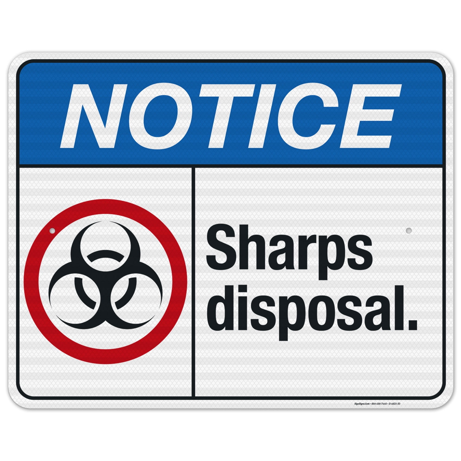 Sharps Disposal Sign, ANSI Notice Sign, - Walmart.com