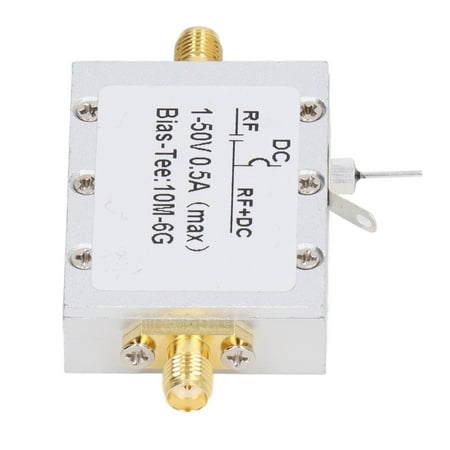Bias Tee 10MHz-6GHz, DC1-50V Coaxial Bias 0.5A High Frequency Inductor ...
