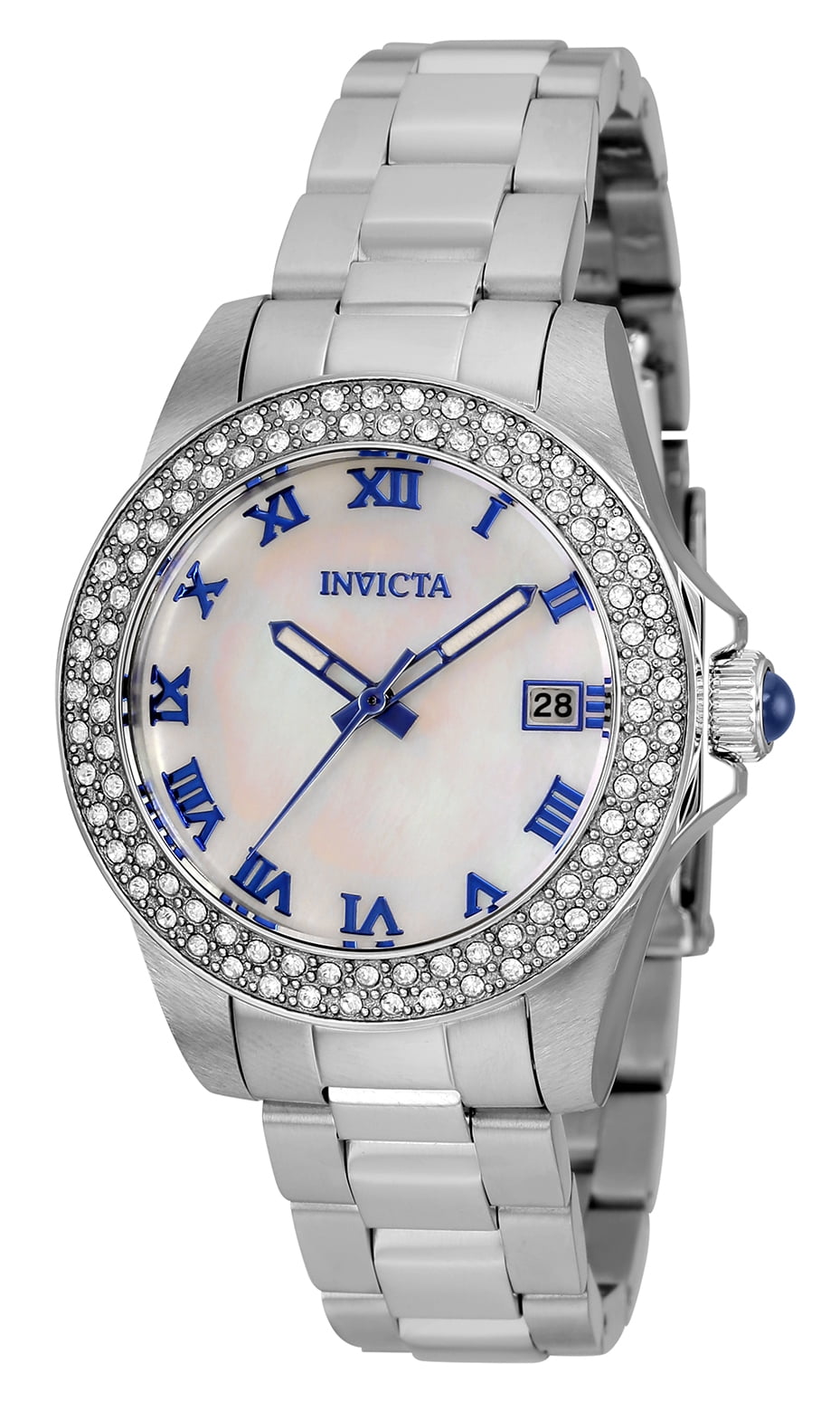 Invicta Women's Watch Angel MOP Dial Silver Stainless Steel Bracelet ...