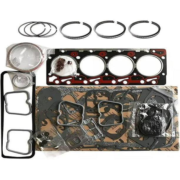 4BT3.9 Engine Piston Rings&Full Gasket Kit with Head Gasket Compatible ...