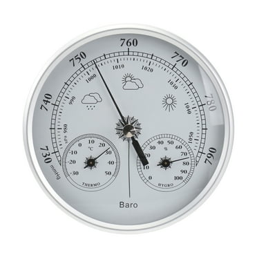 Barometer Pressure Gauge Weather Station Wall Mount Thermometer ...