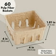 60 Pack Pulp Fiber Baskets for Fresh Produce, Farmers Market, Grocery ...