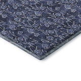 Addison Rugs Mayfield Washable Transitional Floral Navy Runner Rug, 2'3 ...