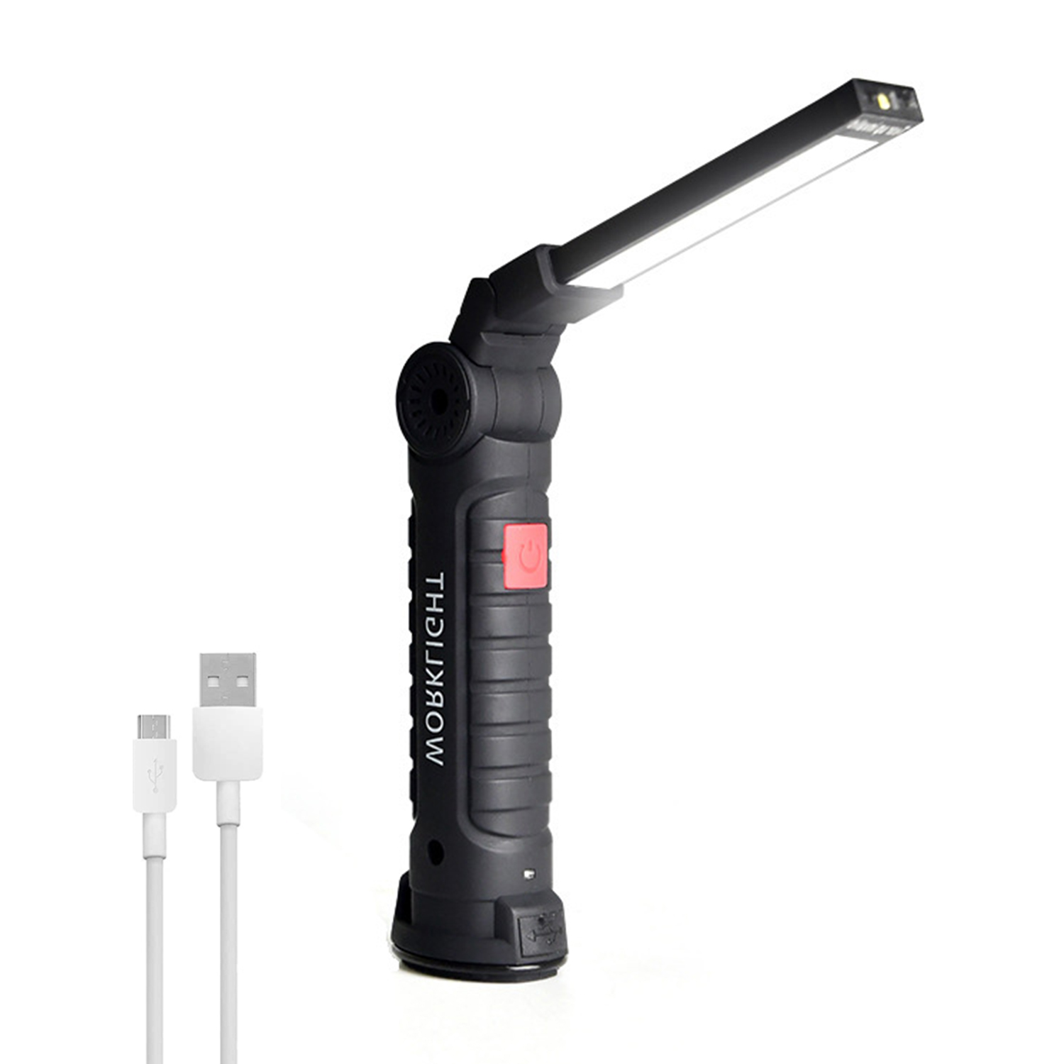Xhy LED Rechargeable Work Light Flashlights, 360°Rotate 5 Modes Work ...