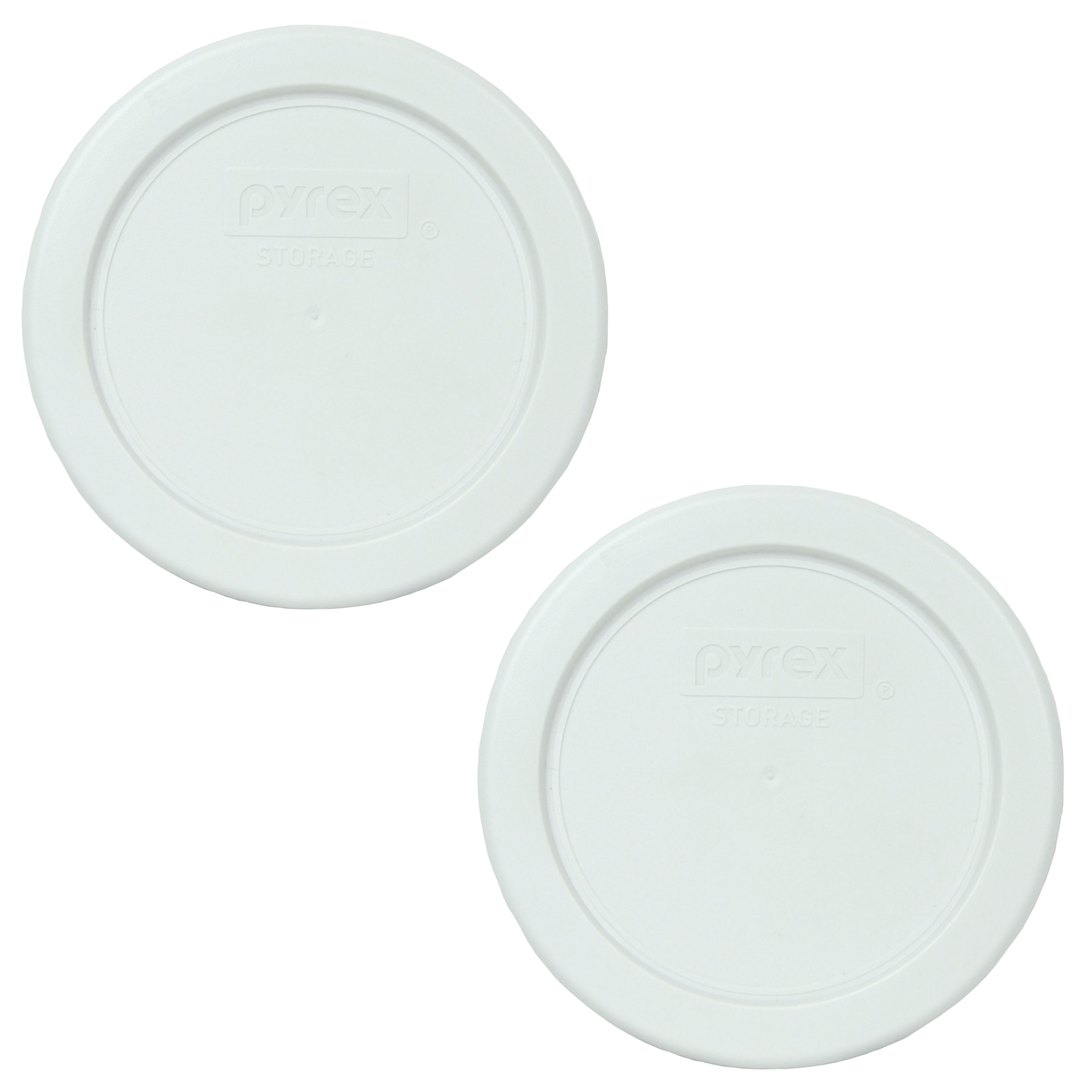 Pyrex 7202-PC White Plastic Replacement Storage Lid Cover (2-Pack ...
