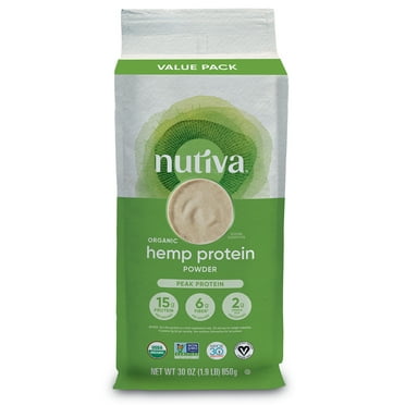 Nutiva Organic Hemp Protein Powder, Unflavored, 15g Protein, 1.0lb, 16 ...
