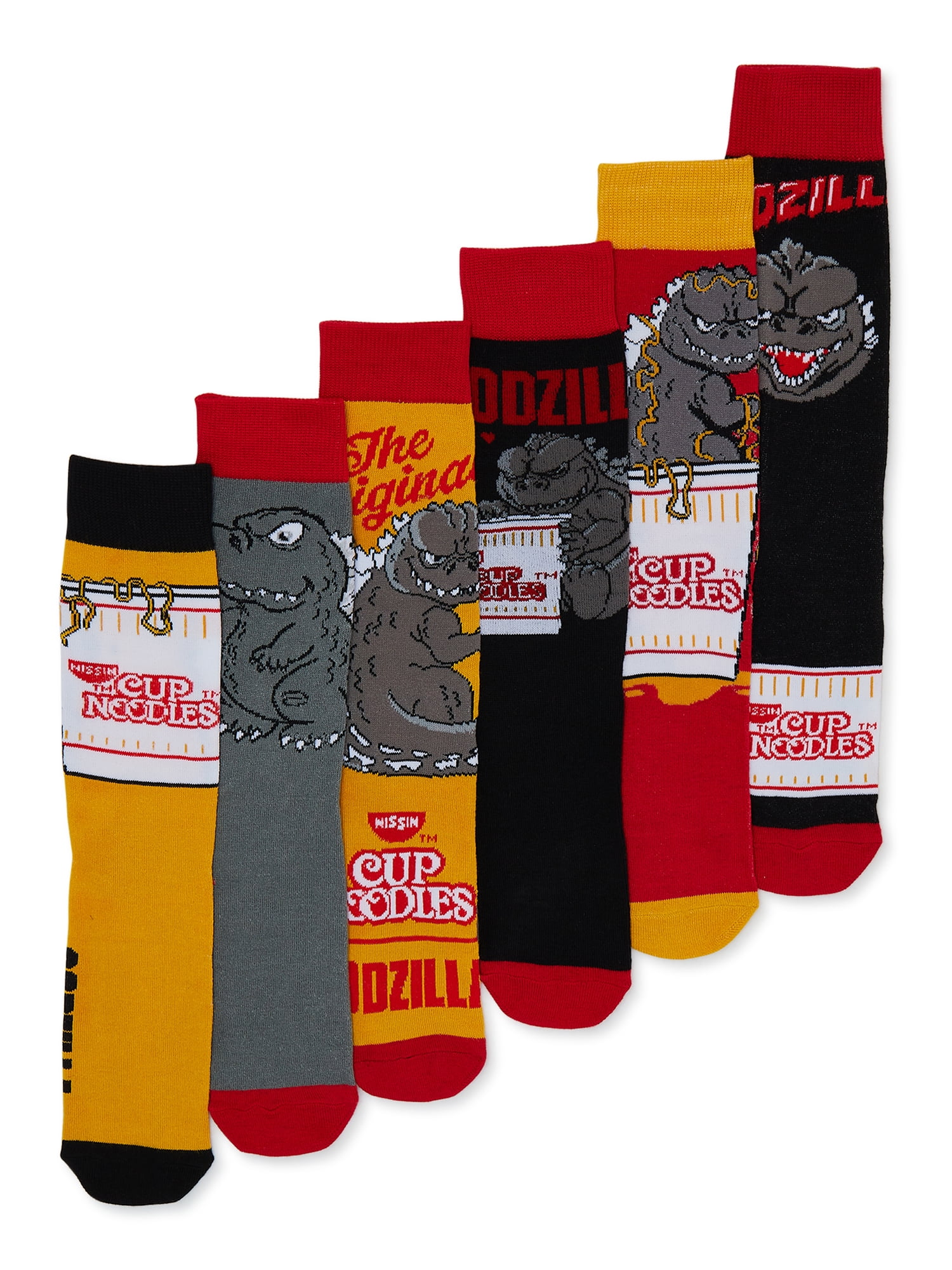 Godzilla Men's Socks, 6-Pack - Walmart.com