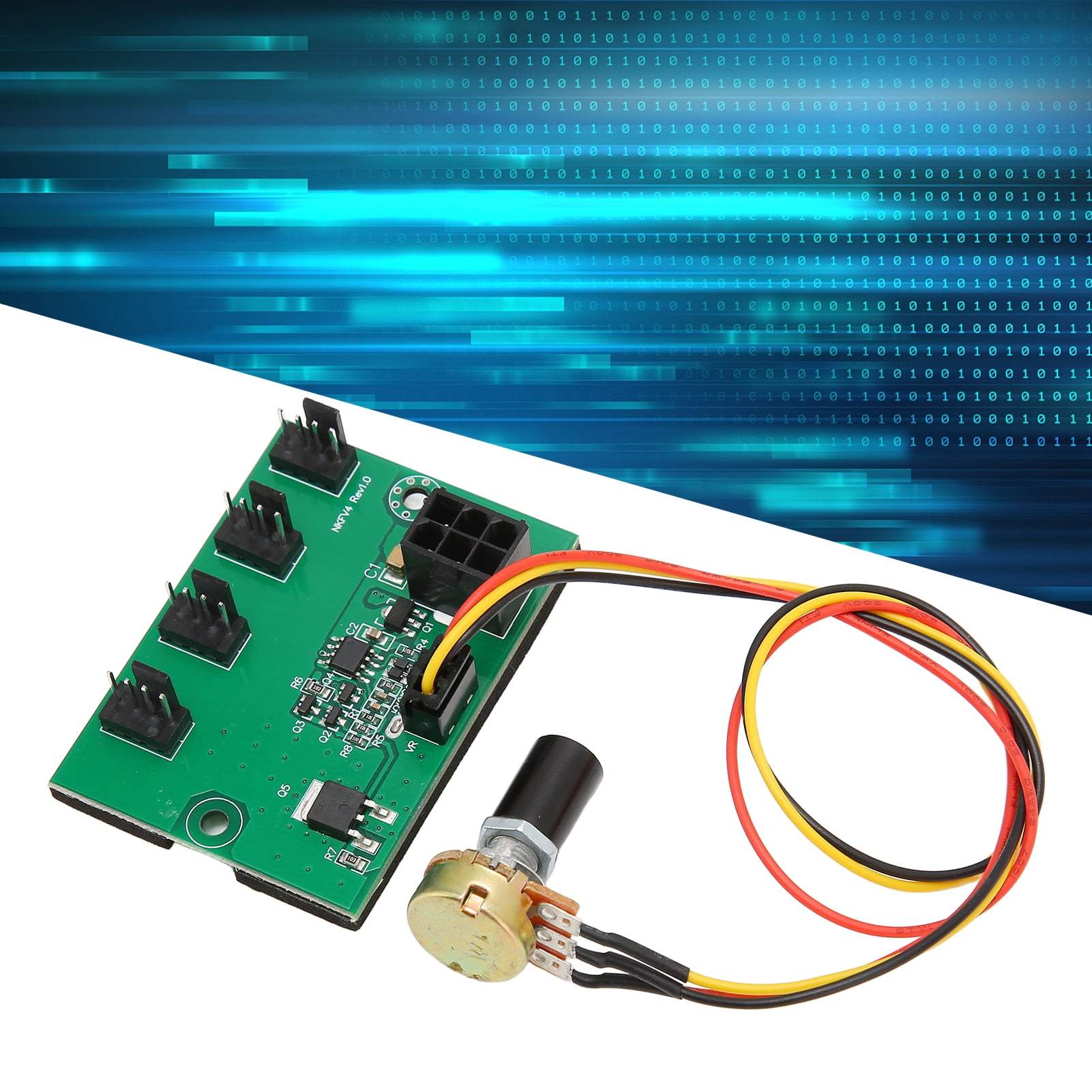 4 Pin Fan Adapter, 2 Pin 3 Pin 4 Pin Widely Compatible 4 Way with Cable ...