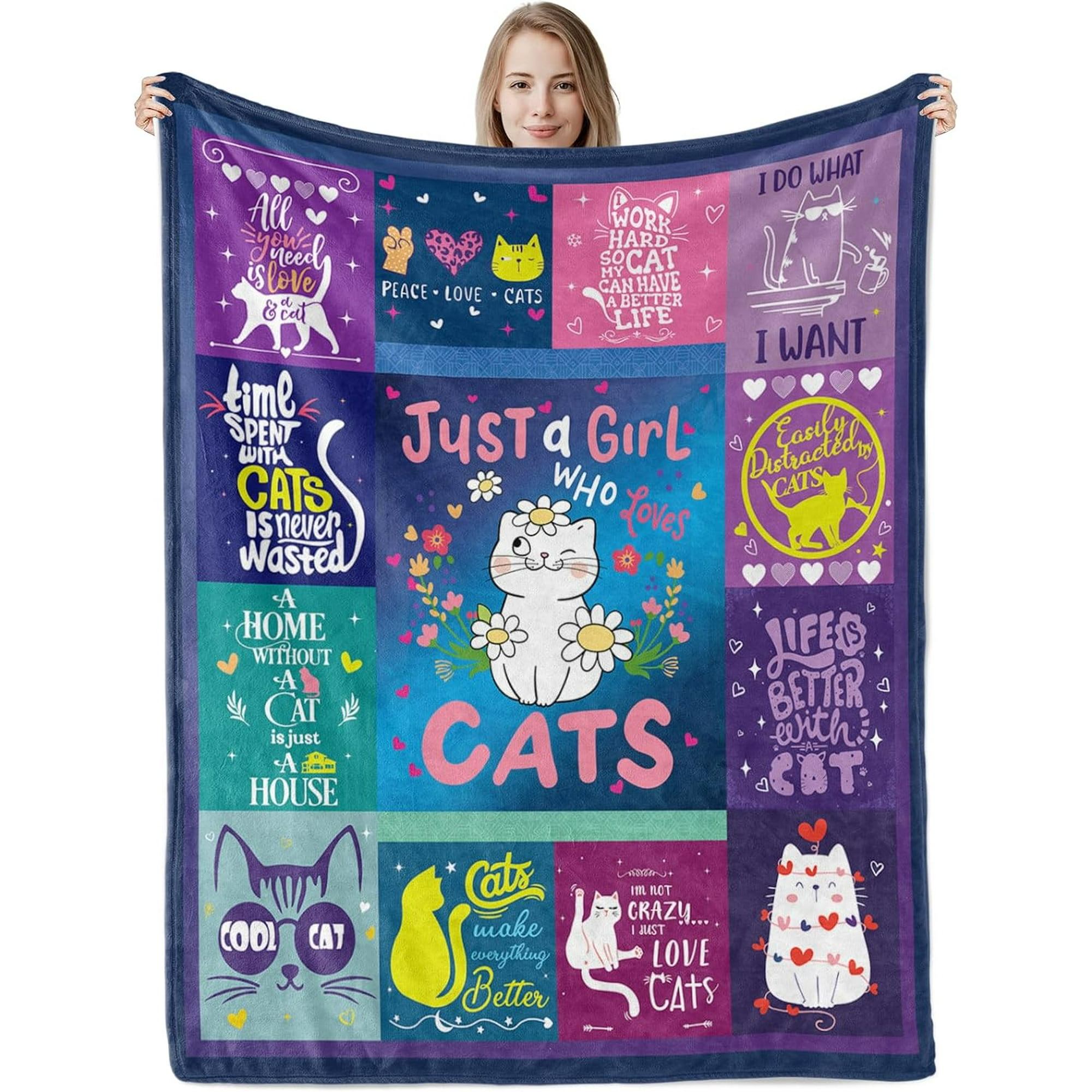 Click here for Walfour Just Love Cats Throw Blankets  Cute Cat Gi... prices